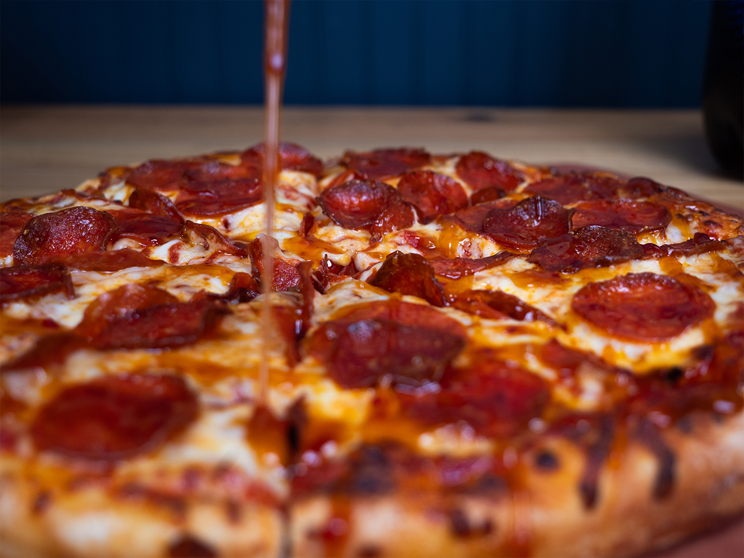 Pepperoni Honey Hot Pizza - Pizza Joes
